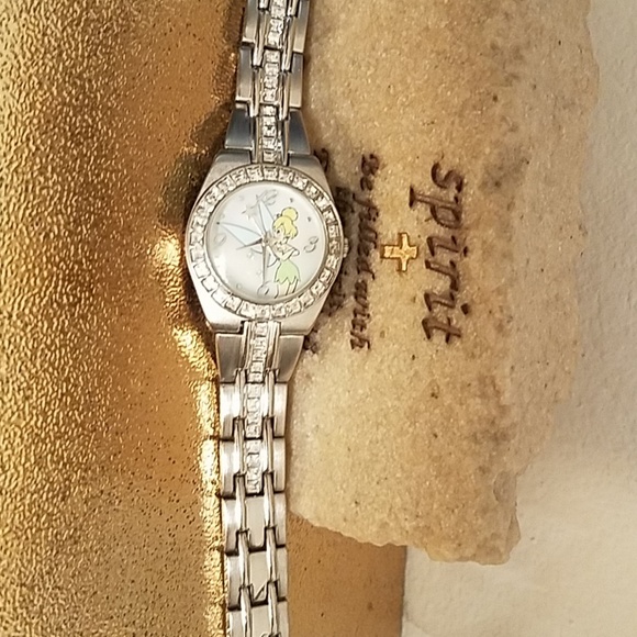Disney | Accessories | Disneys Tinkerbell Silver Watch W Stones | Poshmark